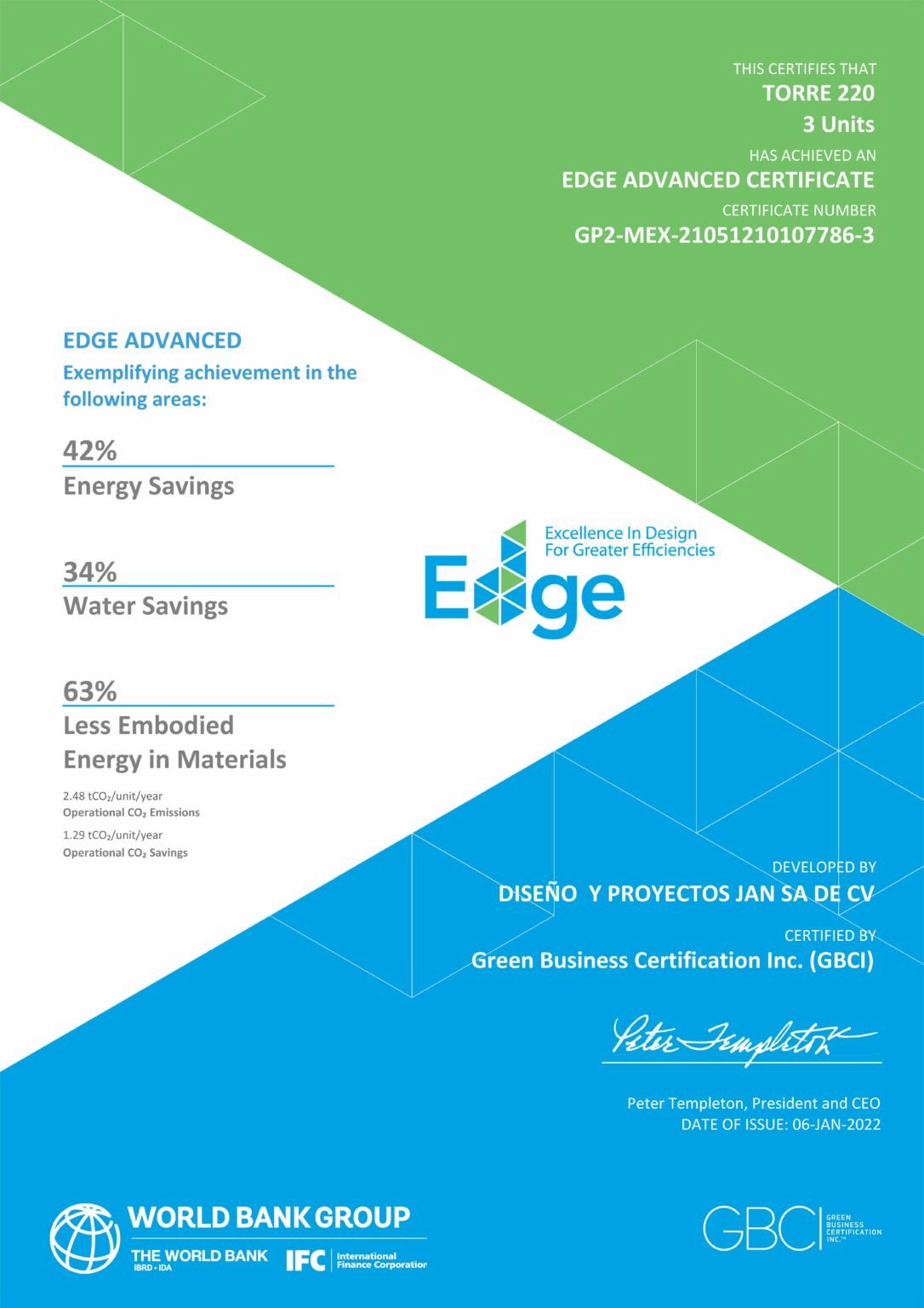 Certificación EDGE - GEA Consultores Ambientales